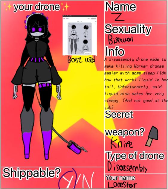 Murder drone sheet for WOOMY - ibisPaint