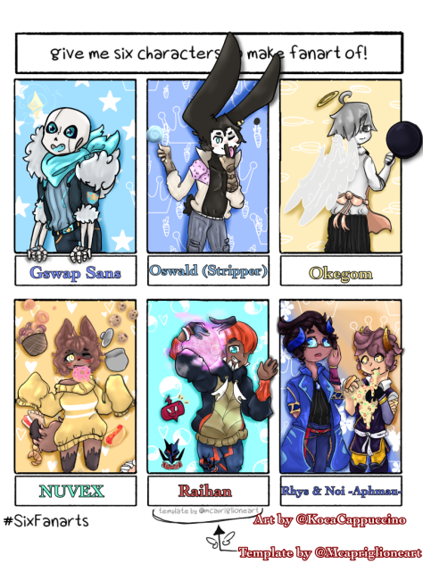 6 Favorite Characters #SixFanarts - ibisPaint