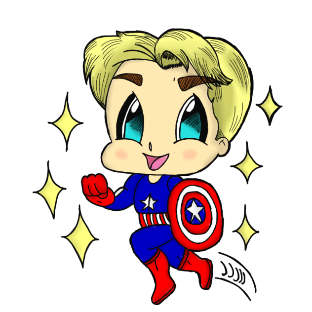 Cute Captain America - ibisPaint