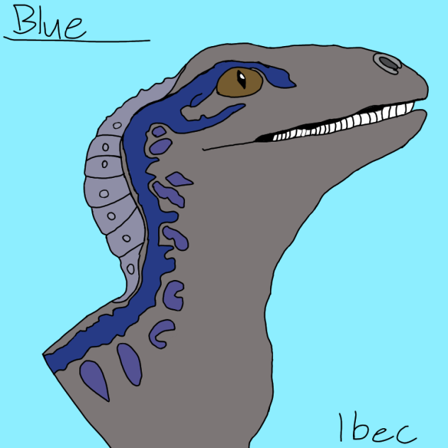 Blue the Raptor-jurassic world - ibisPaint