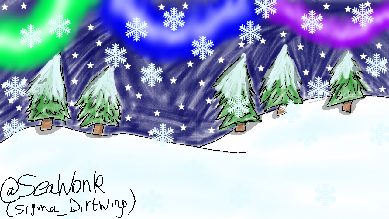 Aurora Borealis background - ibisPaint