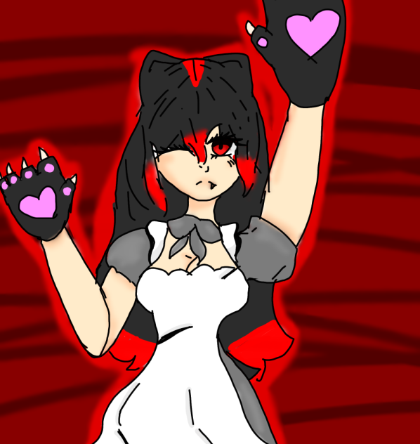 Shadow cat girl - ibisPaint