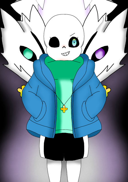 Kindy sans and gaster blaster - ibisPaint