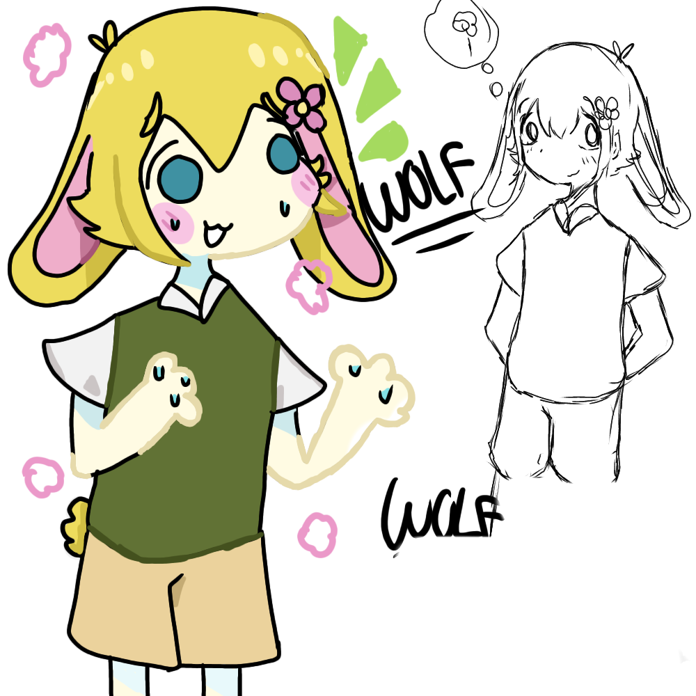 OH NO BASIL BUNNY CUTE AGAIN - ibisPaint