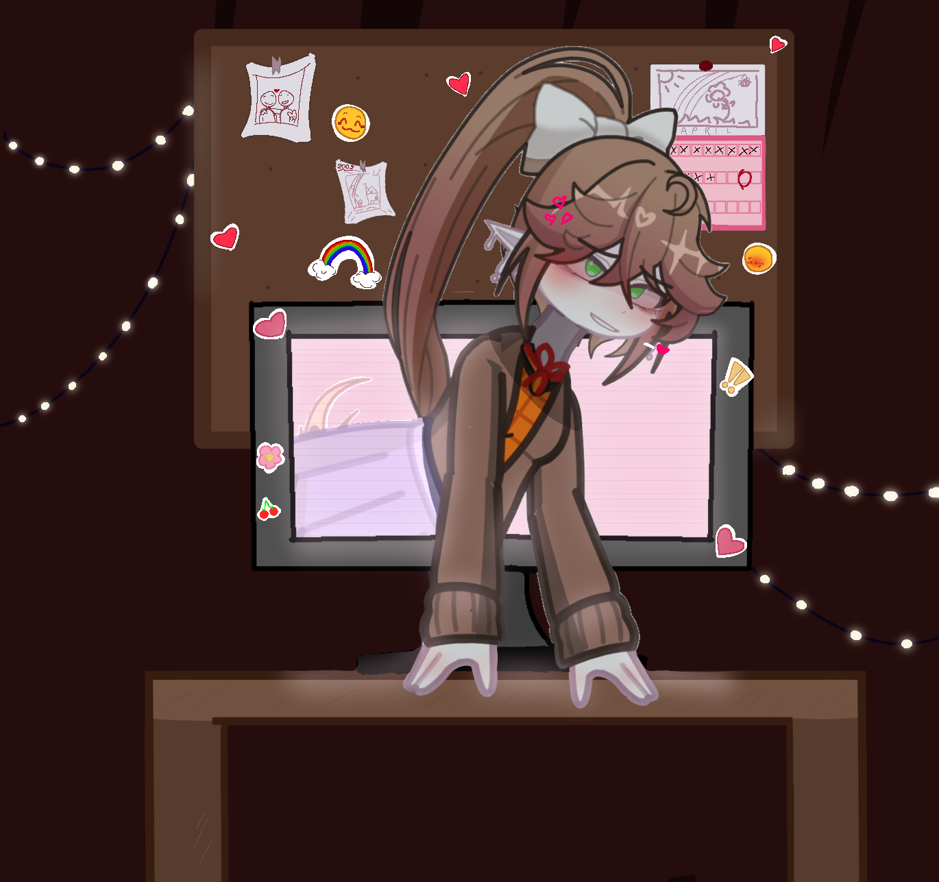 Monika did liked me a bit to much- - ibisPaint