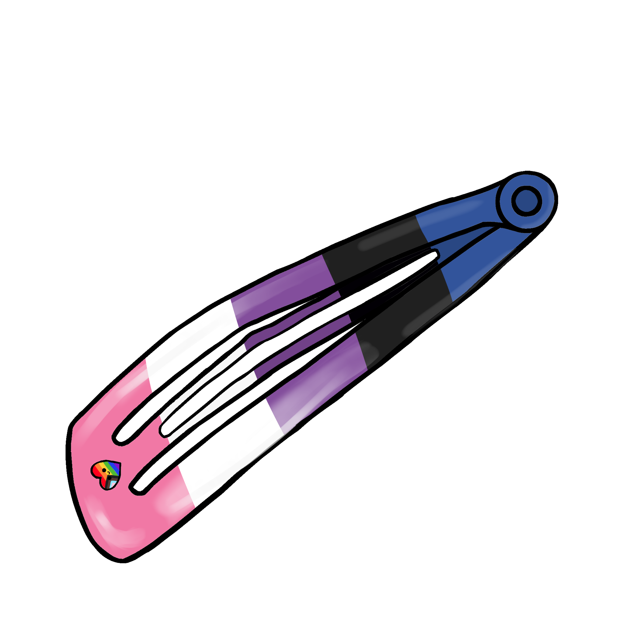 Pride Flag Barrette - Genderfluid - ibisPaint
