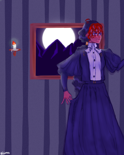 Nightly walk in the house. - ibisPaint