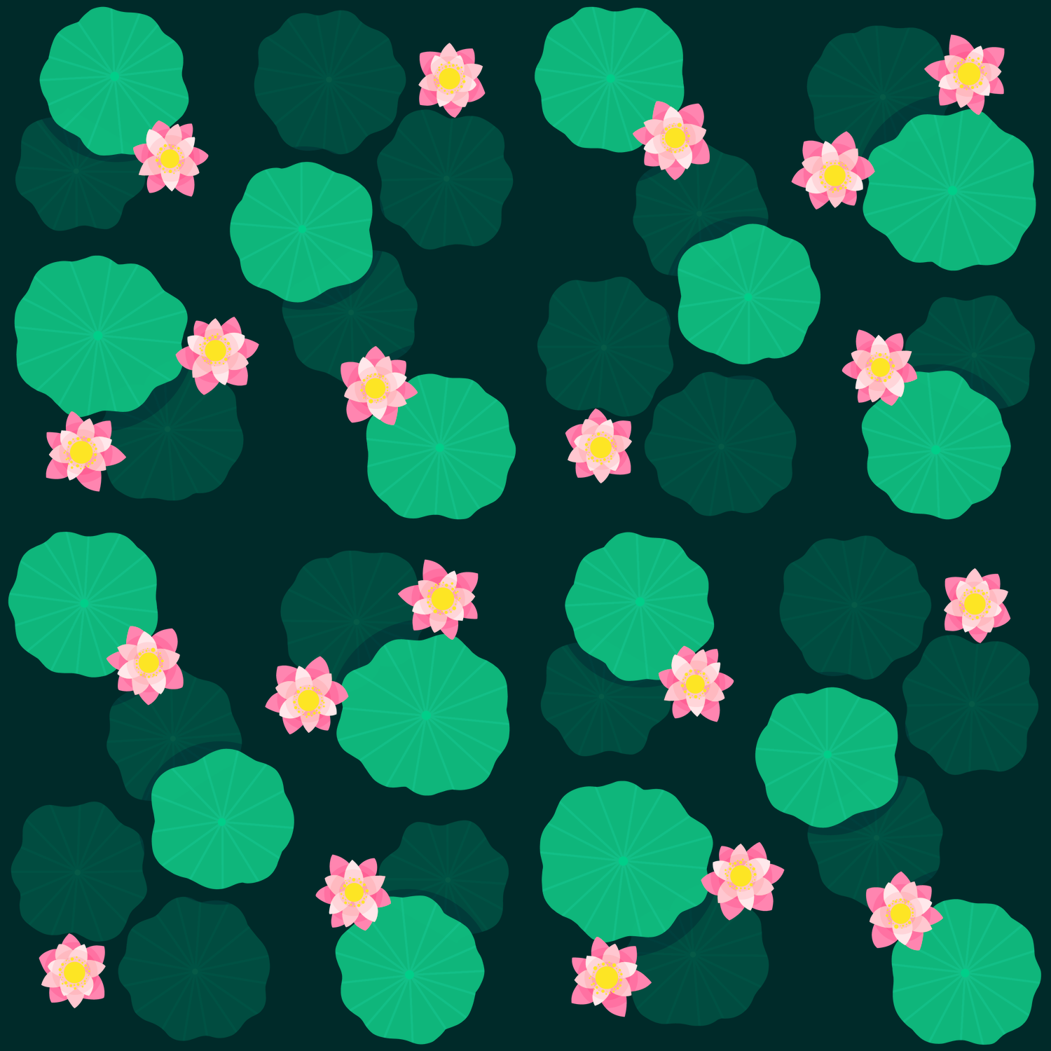 Lotus flower Pattern V1 - ibisPaint