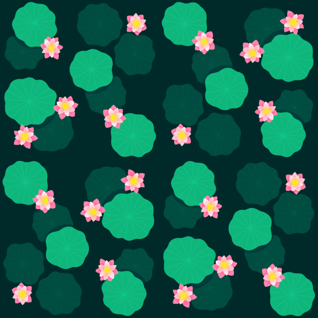 Lotus flower Pattern V1 - ibisPaint