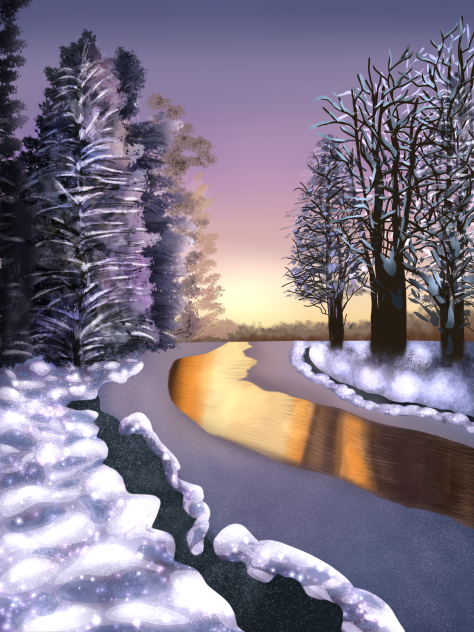 Winter scenery - ibisPaint