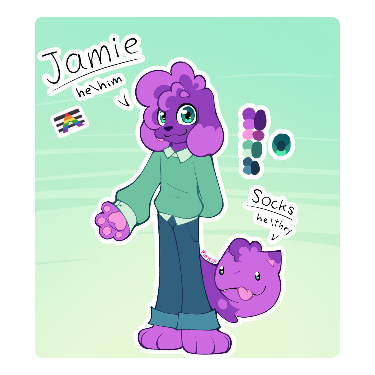 Jamie and socks ref sheet - ibisPaint
