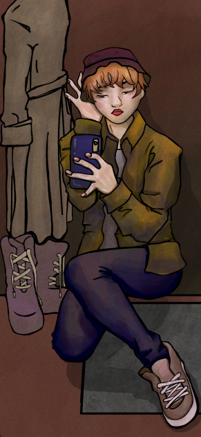 mirror selfie - ibisPaint