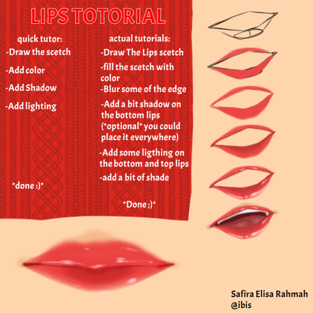 Lips tutorial - ibisPaint