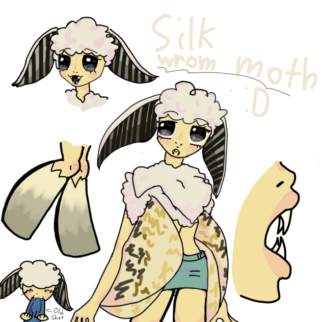 Silk worm moth oc 🐛🎀 - ibisPaint