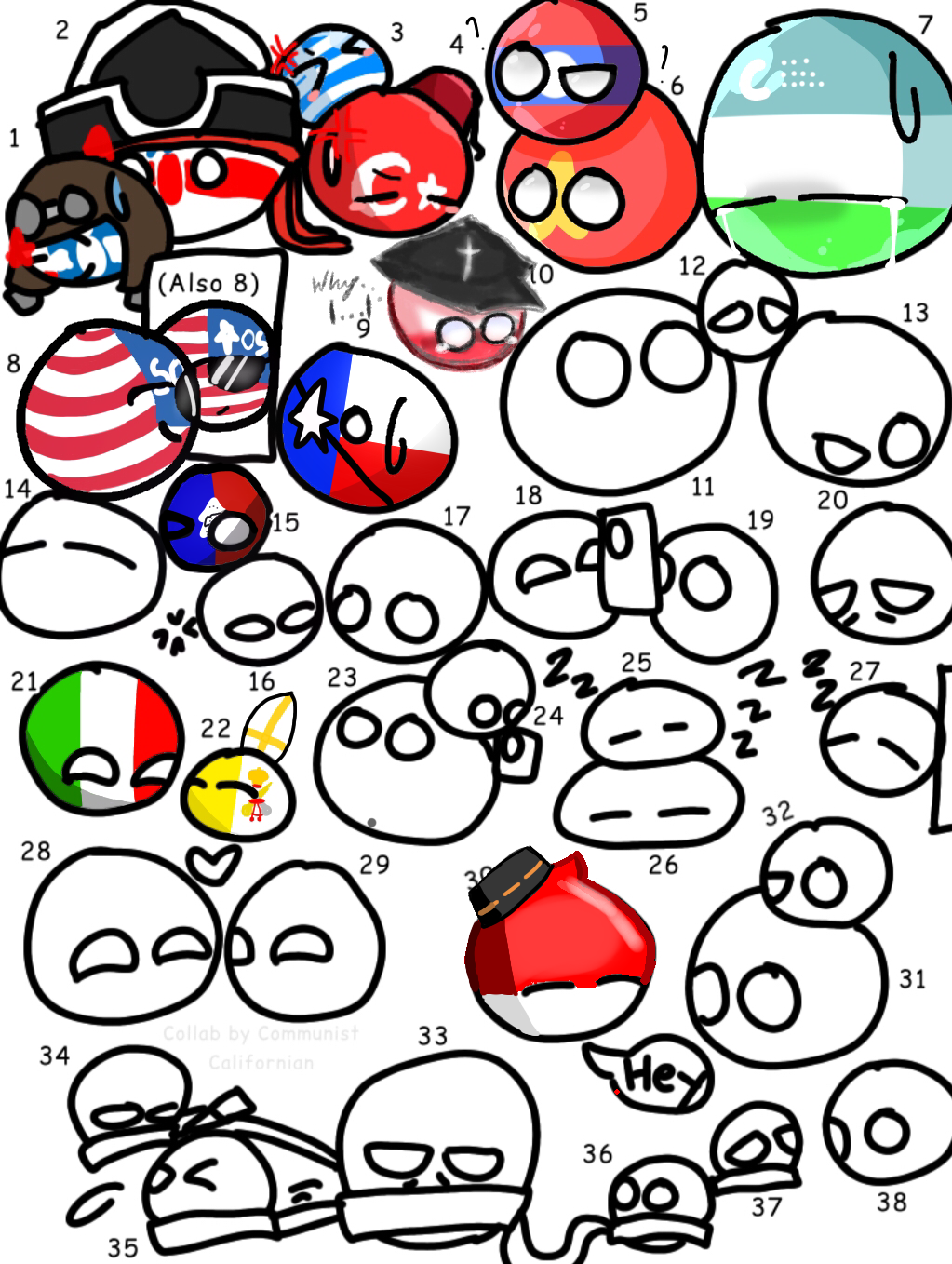countryballs collab - ibisPaint