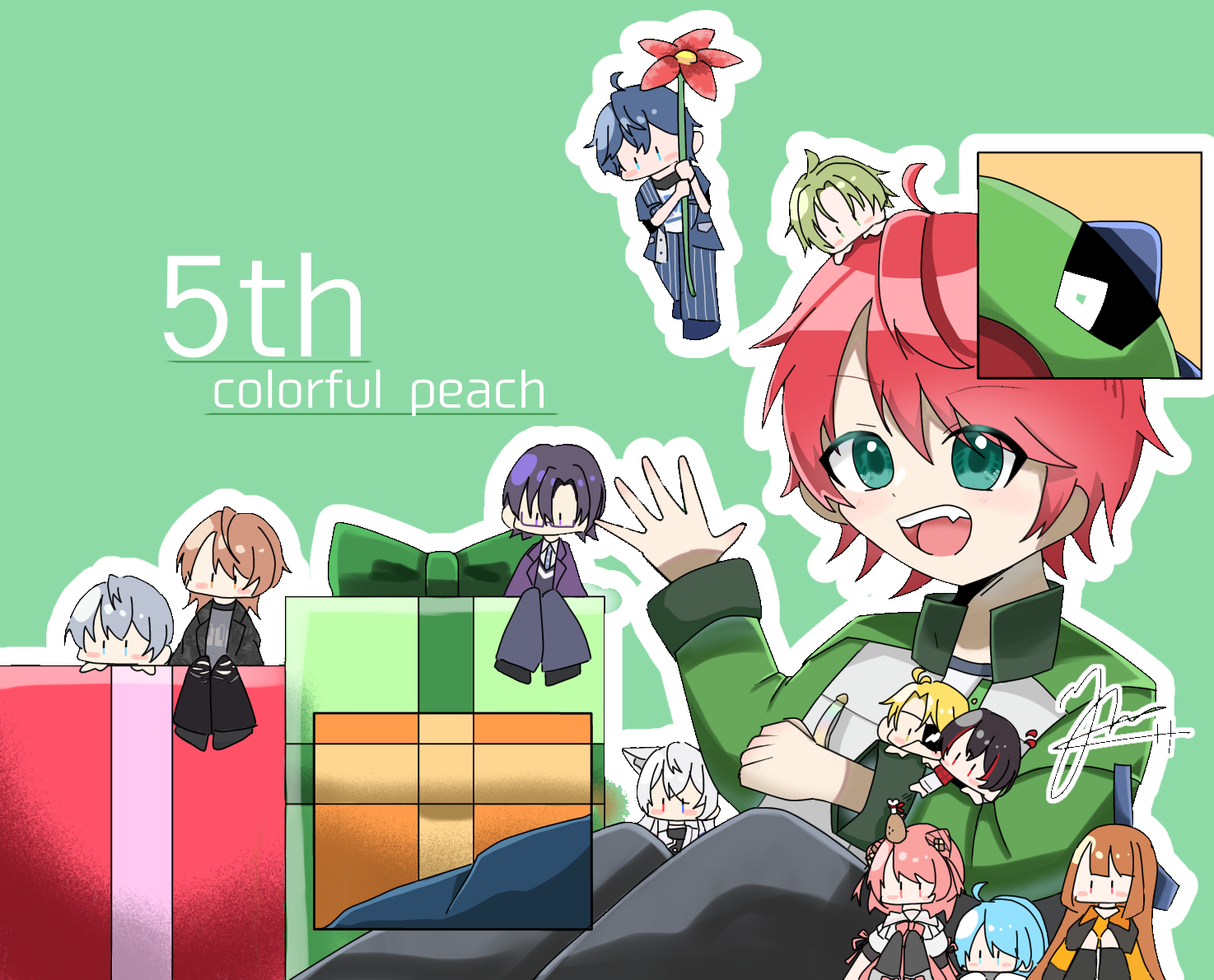 5th colorful peach🌈🍑 - ibisPaint