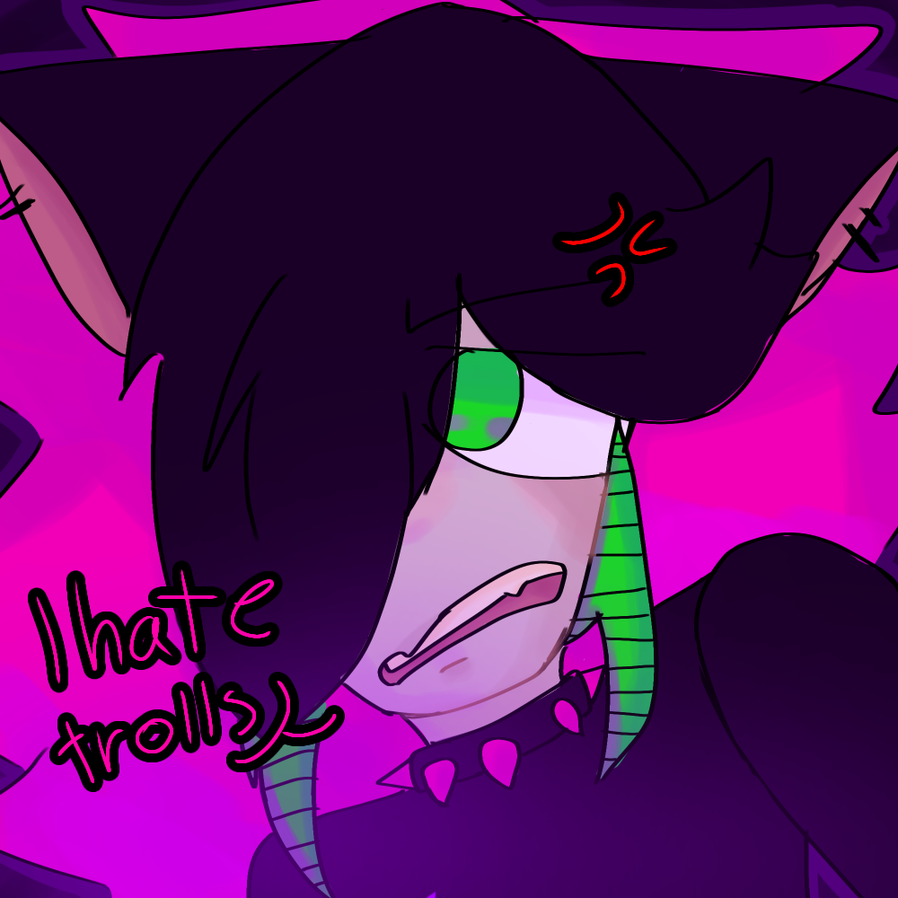 UGH SUTPID TROLLS!! 🩷🖤 - ibisPaint