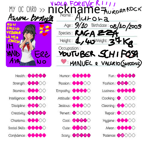 LA MIA OC CARD!!!(speciale 100iscritti) - ibisPaint