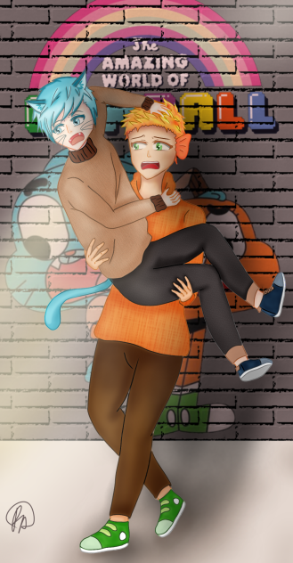 Gumball and Darwin fanart - ibisPaint