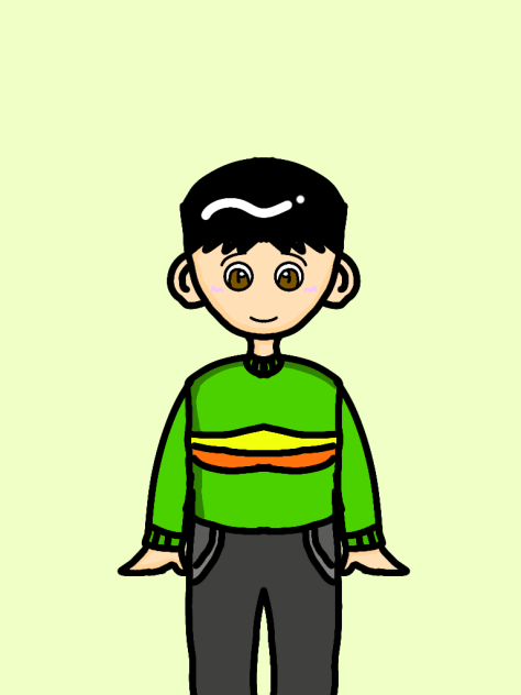 Cute green boy - ibisPaint