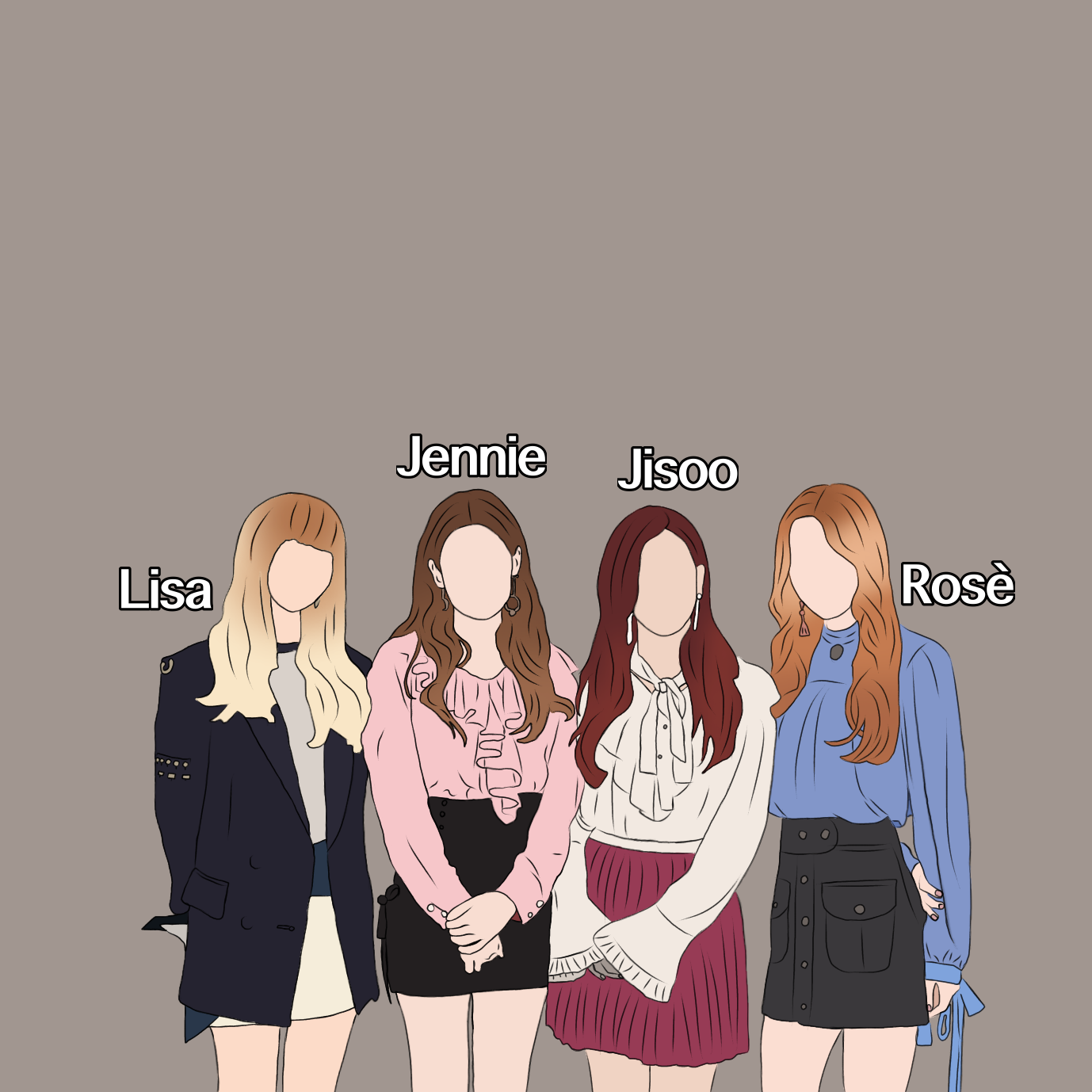 Blackpink Faceless Art - ibisPaint