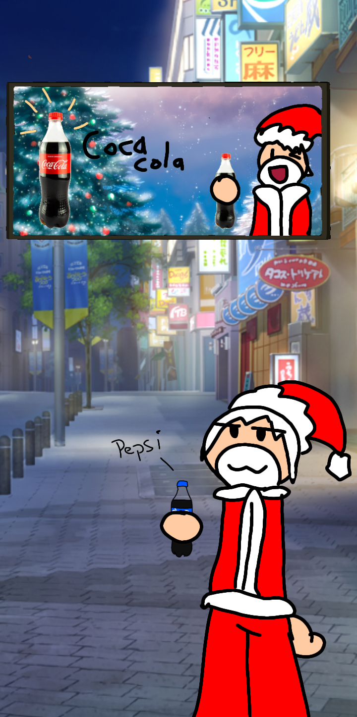 santa tomando Pepsi - ibisPaint