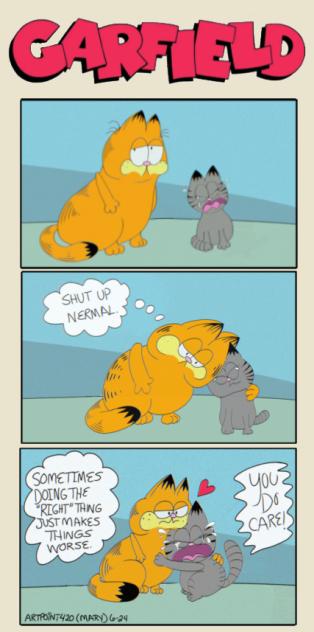 Garfield Comforts Nermal - ibisPaint