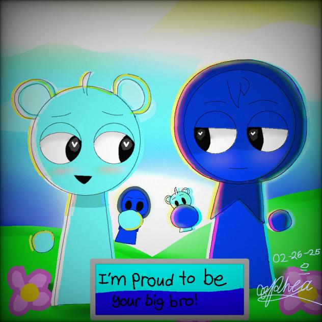 Big bro and lil bro 🩵💙 - ibisPaint