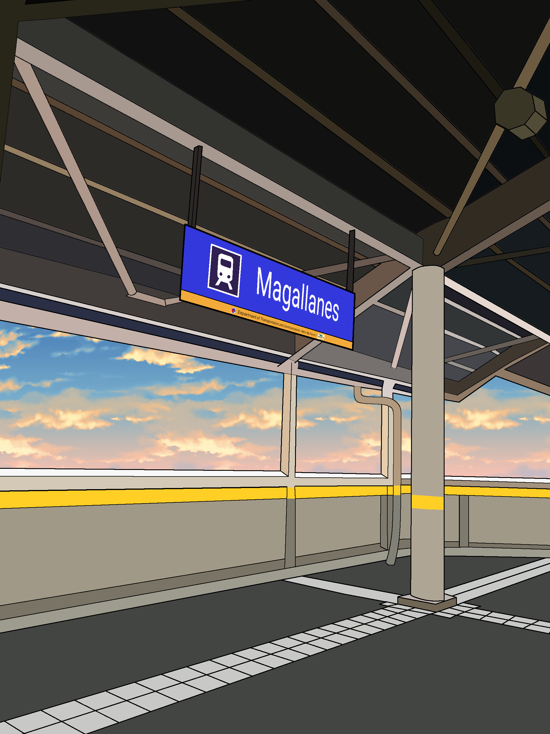 MRT-3 Magallanes station - ibisPaint
