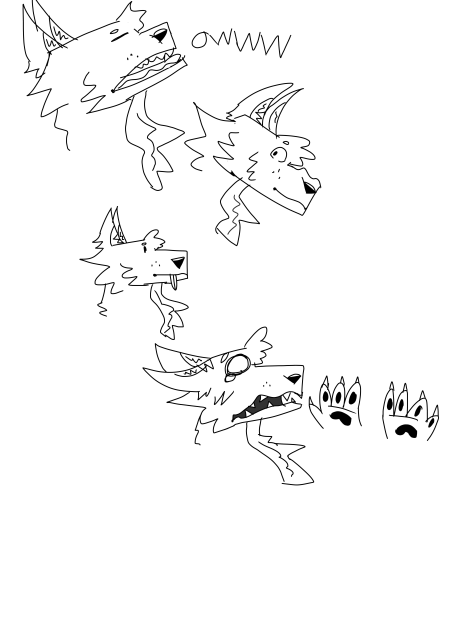 Some wolf sketches - ibisPaint