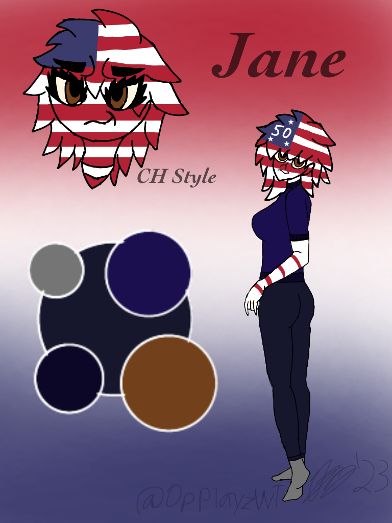 Meet my Countryhuman Oc Jane! - ibisPaint