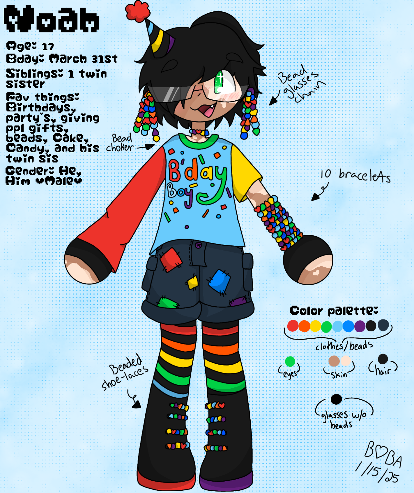Noah ref sheet (NEW OC #15) - ibisPaint