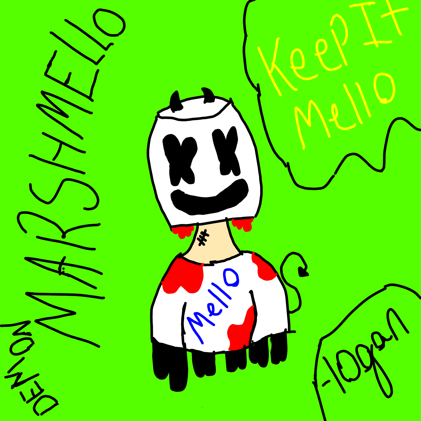 Demon marshmello - ibisPaint