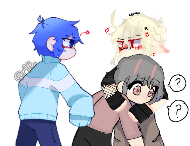 Collab fighting over one girl ehek - ibisPaint