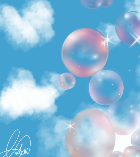 Bubbles attempt - ibisPaint