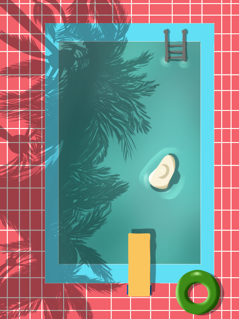 Summer swimming pool - ibisPaint