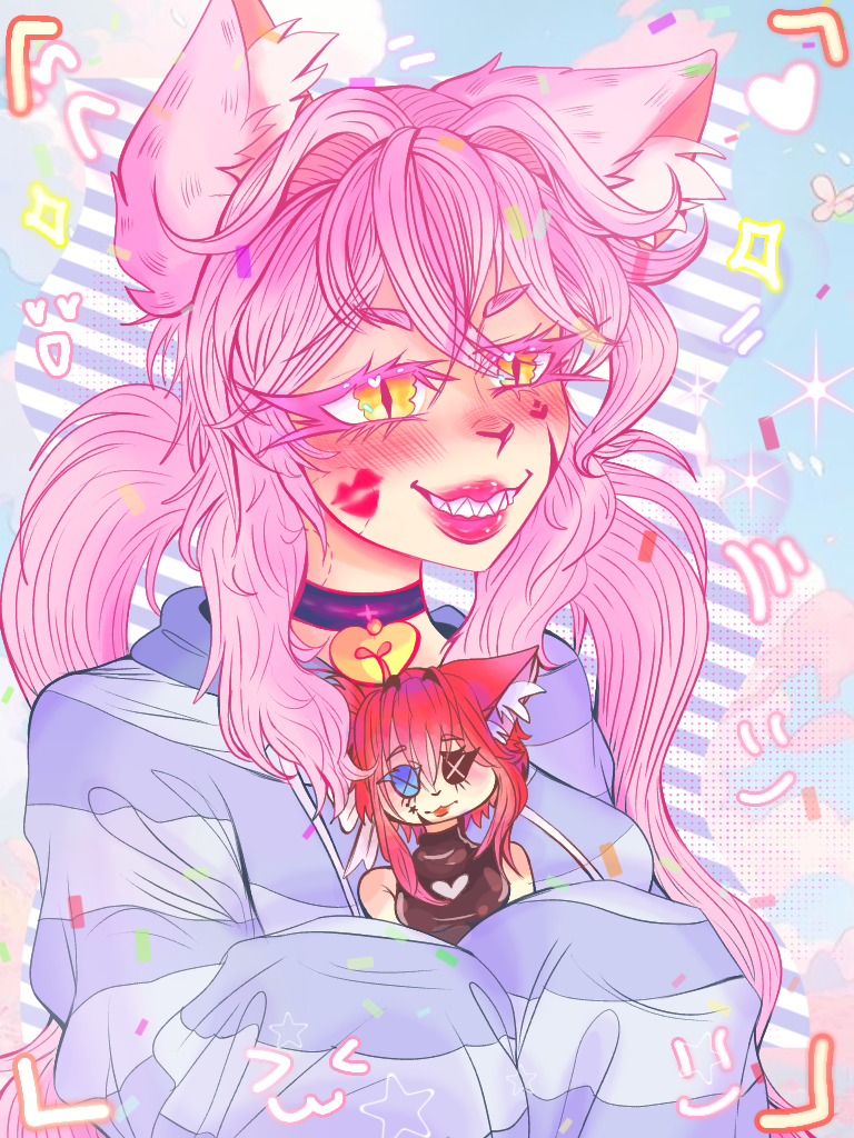 My first tablet art!🥳🩵🩷🪼 - ibisPaint