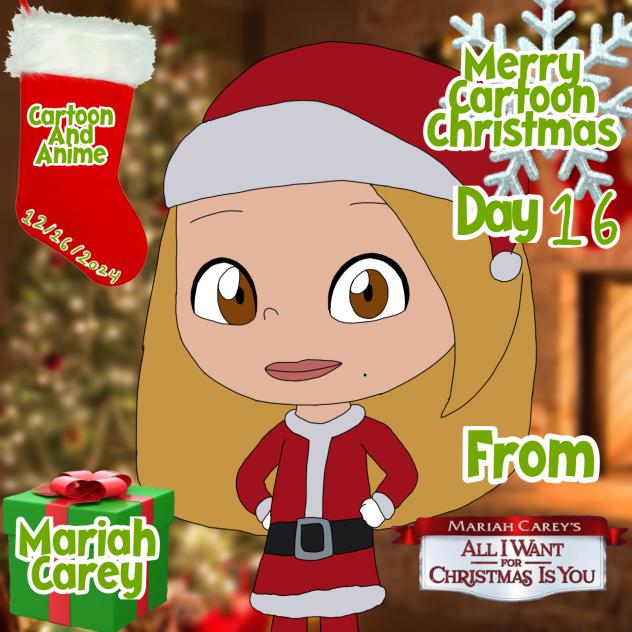 Merry Cartoon Christmas Day 16 Mariah - ibisPaint