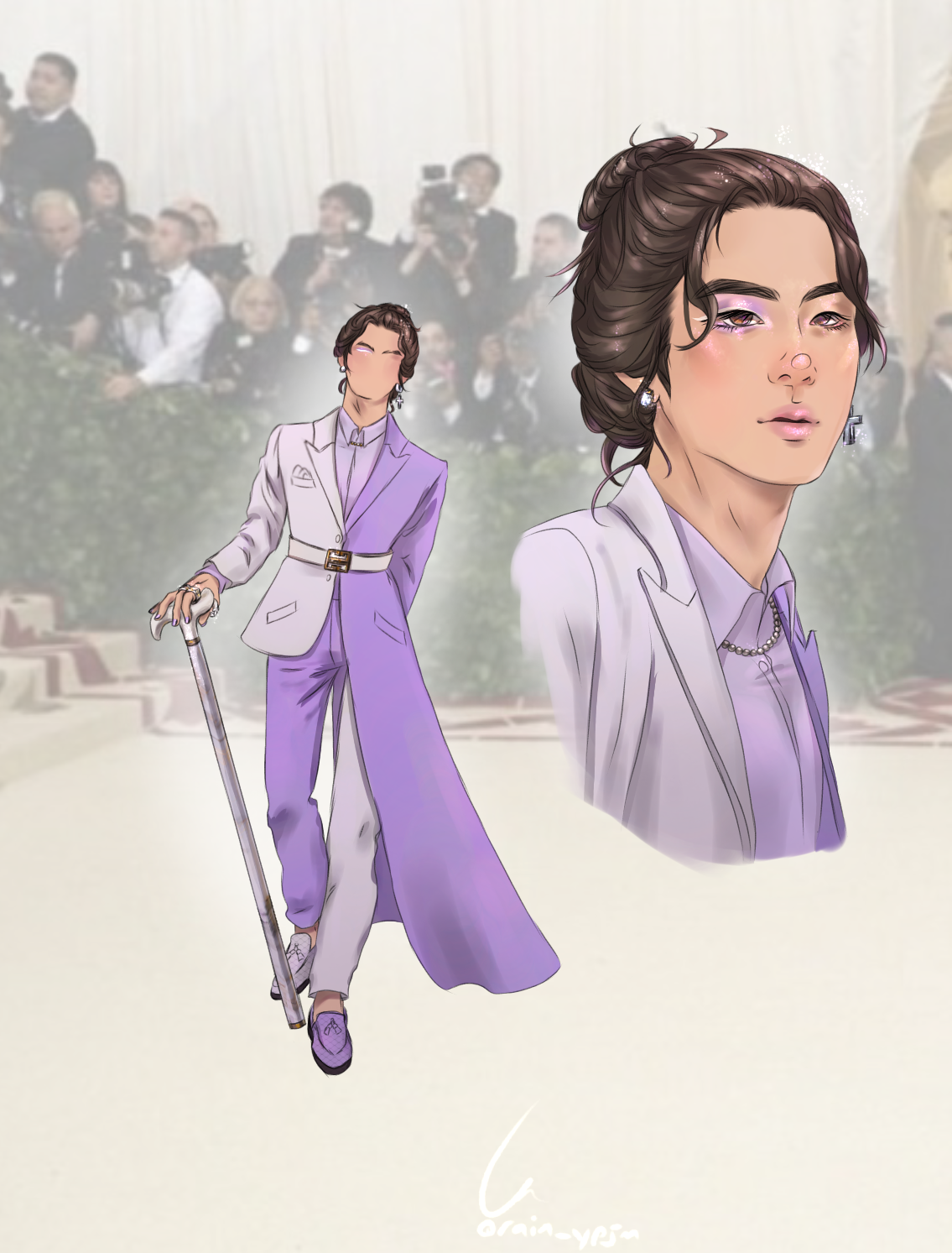Jin Met Gala Look - ibisPaint