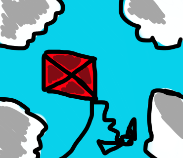 Flying a kite - ibisPaint