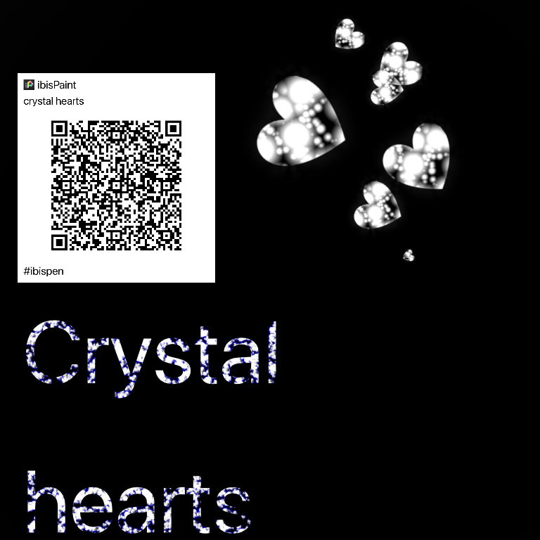 Crystal hearts brush QR code - ibisPaint