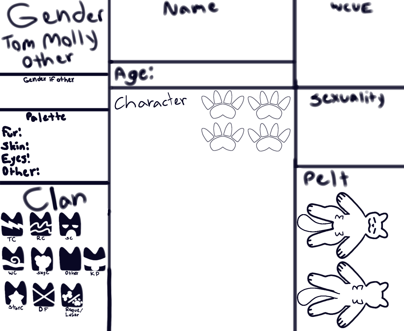 F2U Warriors Ref Sheet - ibisPaint