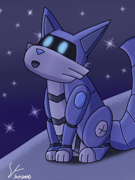 NightLight the robot wolf - ibisPaint