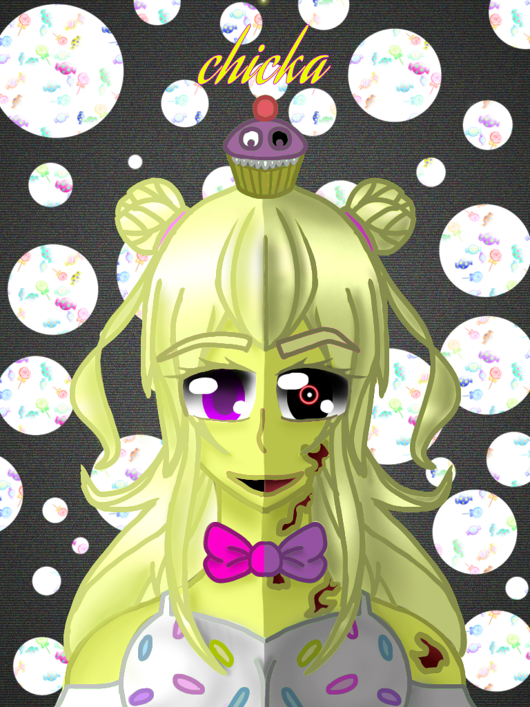 good,evil Chicka FNAF - ibisPaint