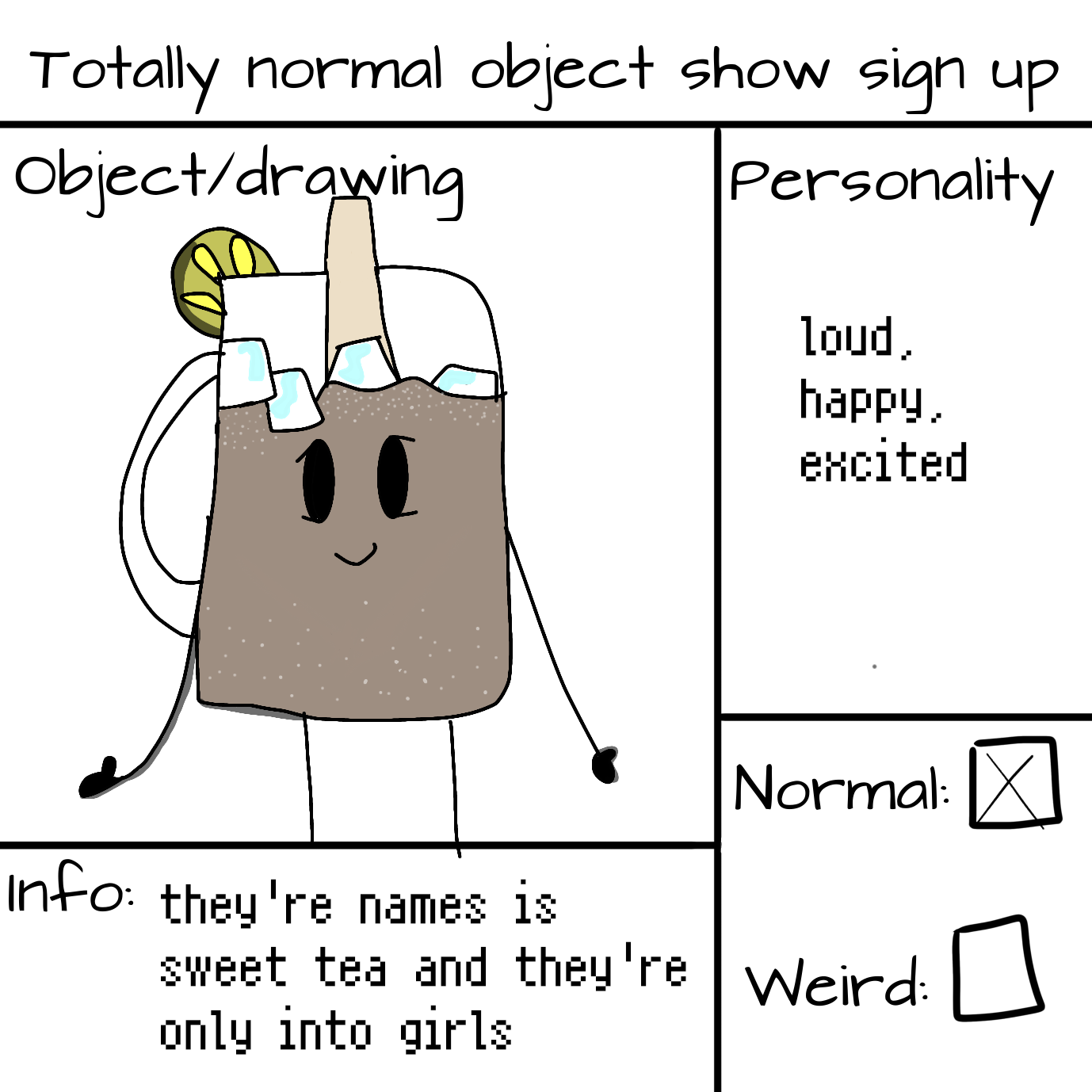 for the comic totally normal object show - ibisPaint