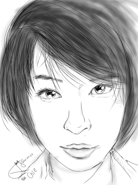 Chie New Haircut - ibisPaint