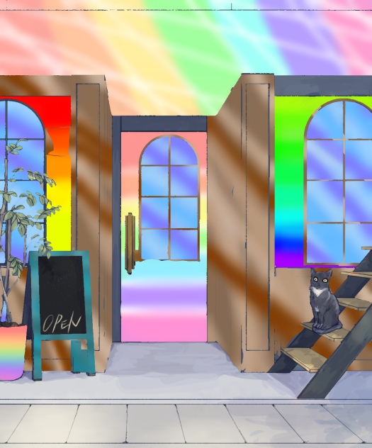 Rainbow Cat Café - ibisPaint