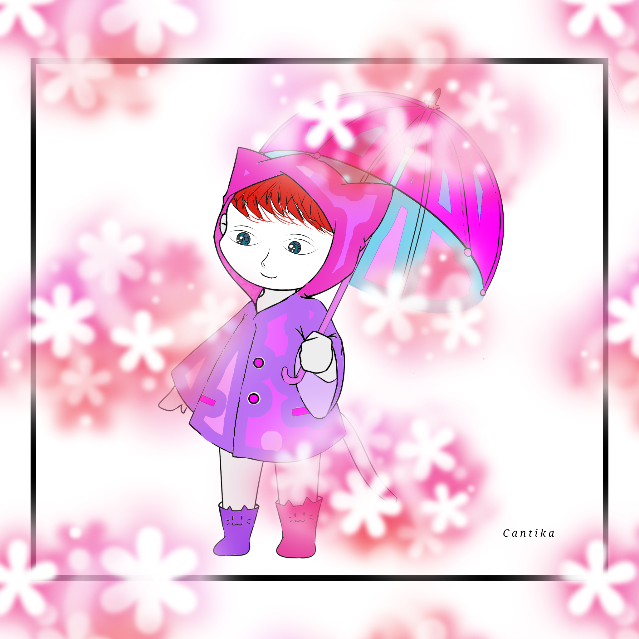 hujan bunga - ibisPaint