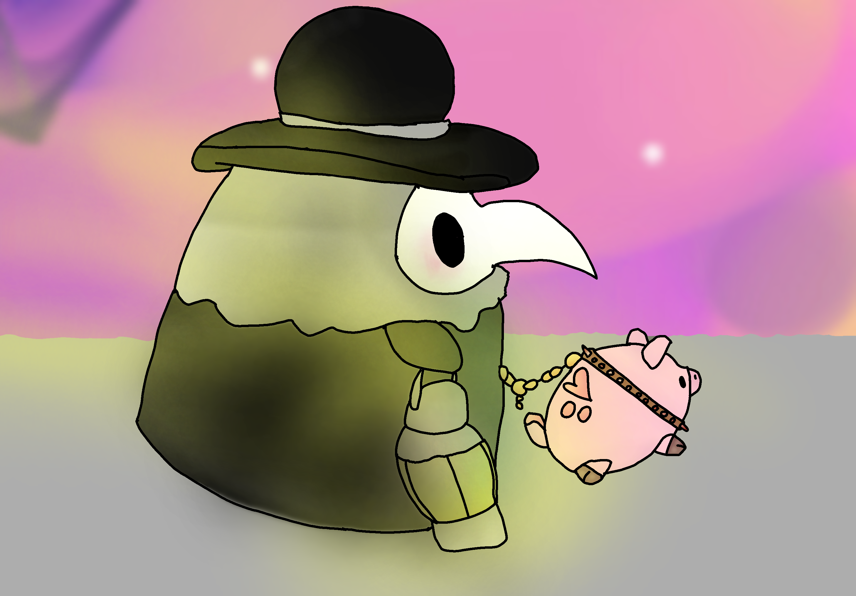 Milky walking bacon bits - ibisPaint