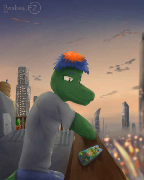 City rooftop - ibisPaint